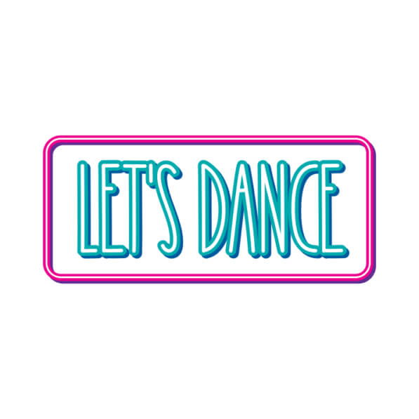 Download Neon 'Let's Dance' Sign on White Background Quotes Online ...
