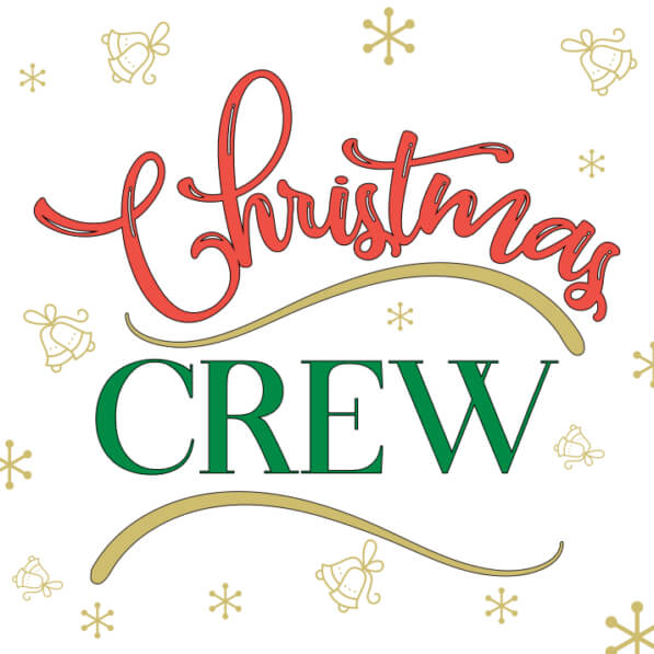 Download Christmas Crew Sign with Snowflake Background Quotes Online ...