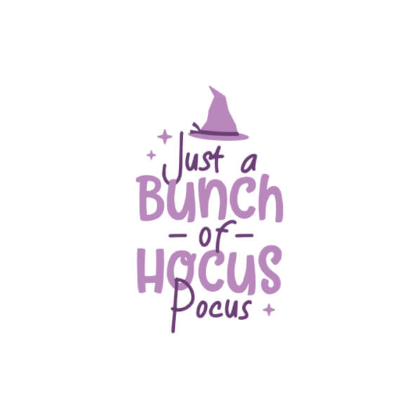 Download Purple Witch Hat with 'Just a Bunch of Hocus Pocus' Text ...