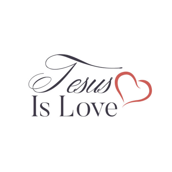 Download Religious Design: Jesus is Love with Red Heart Quotes Online ...