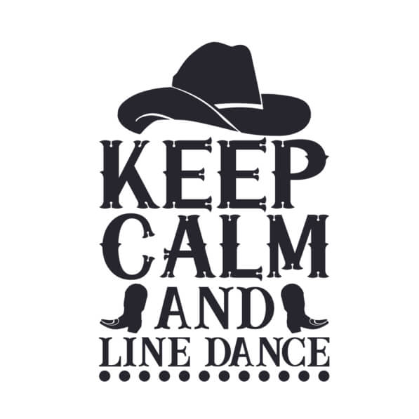 Download Stylish Cowboy Hat with 'Keep Calm and Line Dance' Phrase ...