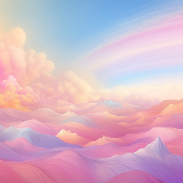 Download Colorful Abstract Landscape with Mountains and Rainbows ...