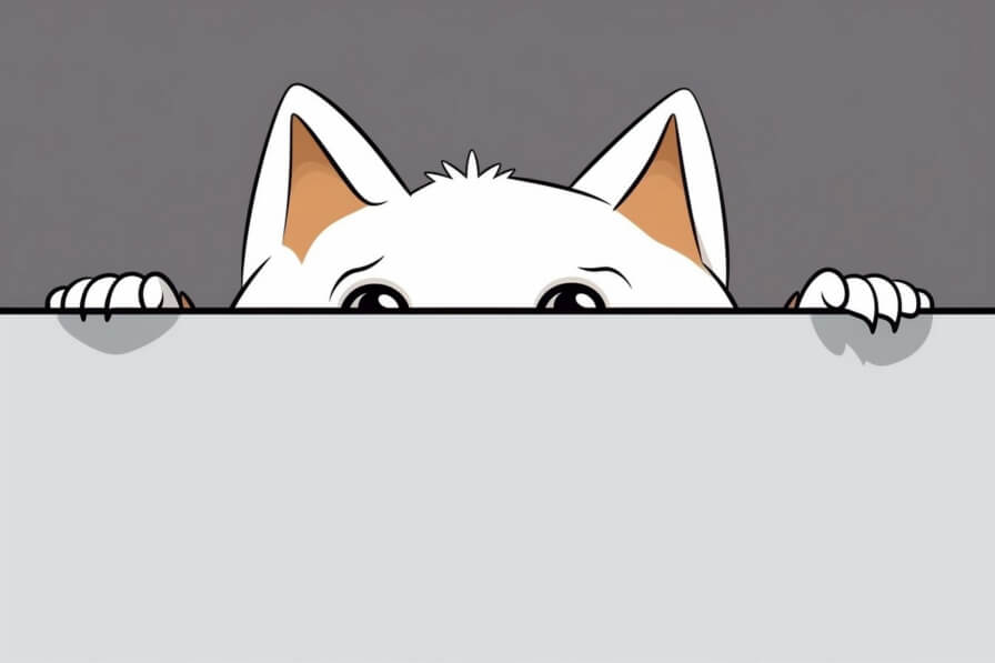 Download Curious White Cat Peeking Behind a Board Backgrounds Online ...