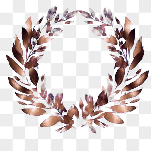 Download Copper Leaf Wreath PNGs Online - Creative Fabrica