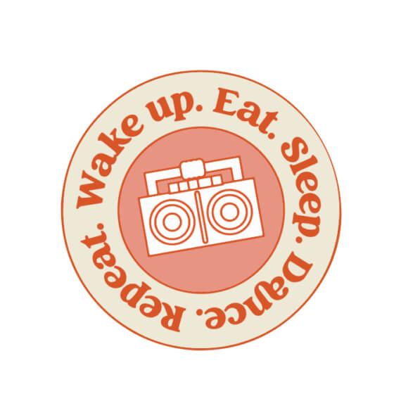 Download Circular Sticker with 'Wake Up, Eat Sleep, Deco Remix' and ...