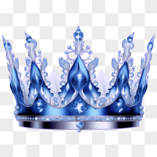 Download Royal Blue Crown with Diamonds and Crystals PNGs Online ...