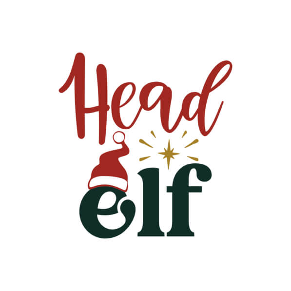 Download Head Elf Text on White Background Quotes Online - Creative Fabrica