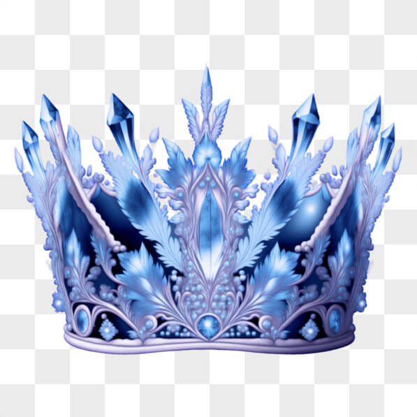 Download Blue Crown with Crystals PNGs Online - Creative Fabrica
