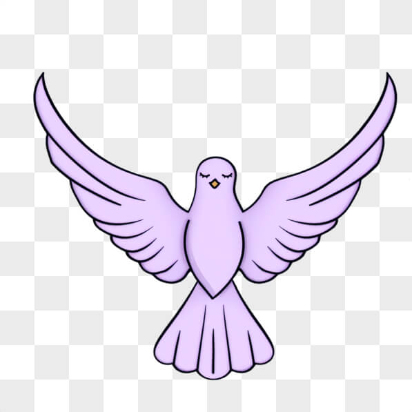 Download Happy Purple Dove Flying in Nature PNGs Online - Creative Fabrica