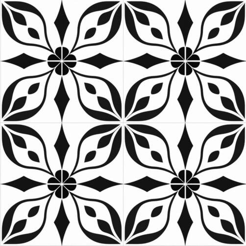 Download Seamless White Tile Pattern with Floral Designs Patterns ...