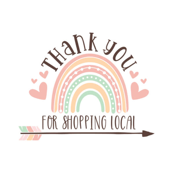 Download Colorful Hand-Drawn Logo: Thank You for Shopping Local Quotes ...