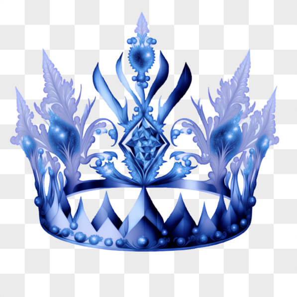 Download Blue Crown with Crystals PNGs Online - Creative Fabrica