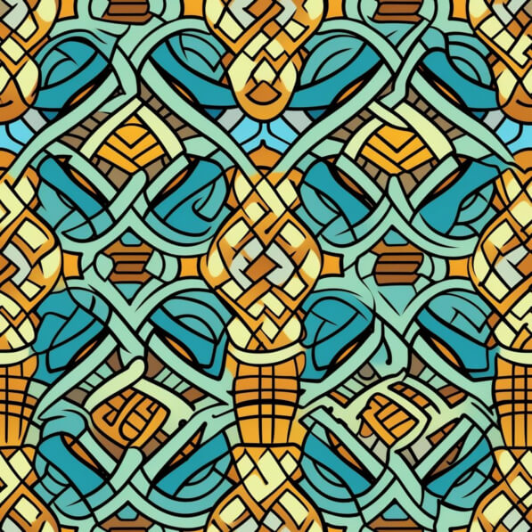 Download Seamless Celtic Knots and Floral Ornaments Pattern Patterns ...