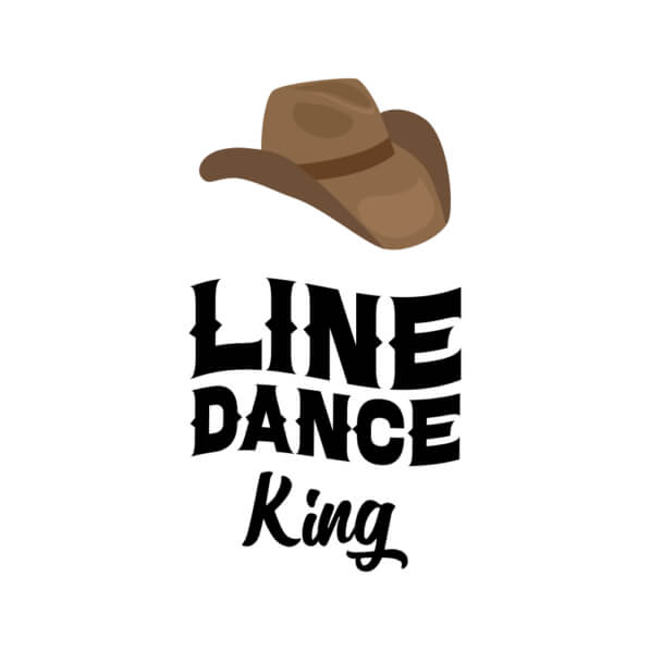 Download Line Dance King Cowboy Hat Logo Quotes Online - Creative Fabrica