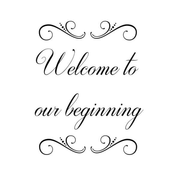 Download Black and White Welcome Sign Quotes Online - Creative Fabrica