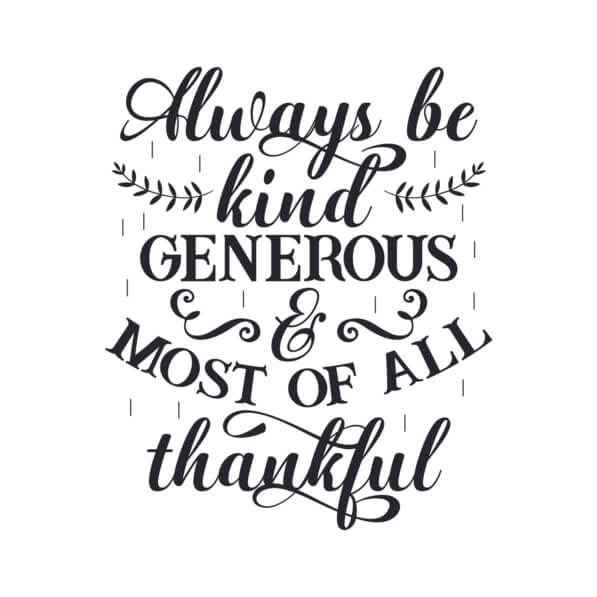 Download Kindness and Gratitude Quote in Cursive Handwriting Quotes ...