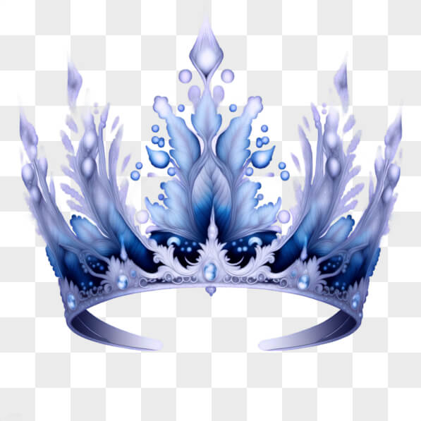 Download Blue and White Crown with Crystals PNGs Online - Creative Fabrica