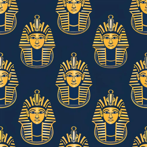 Download Seamless Egyptian Heads Pattern Patterns Online - Creative Fabrica