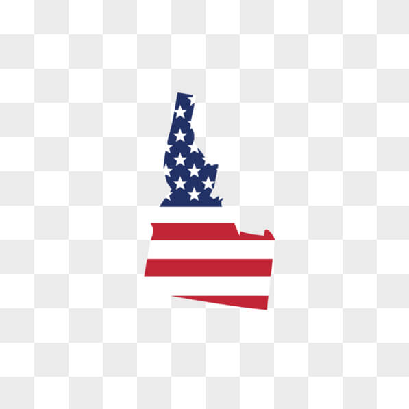 Download Map of Idaho with American Flag PNGs Online - Creative Fabrica