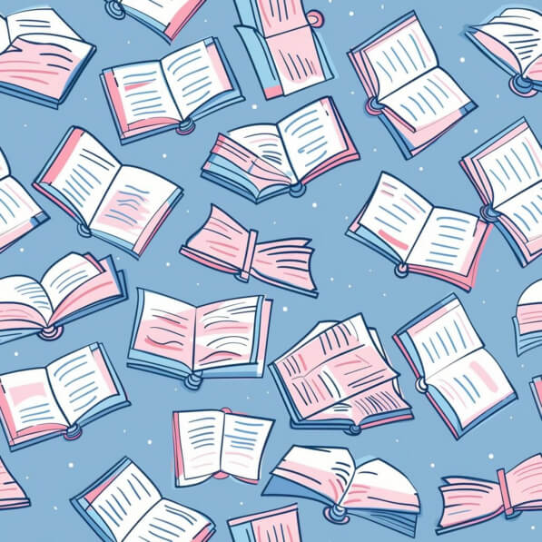 Download Seamless Pattern of Open Books on Blue Background Patterns ...