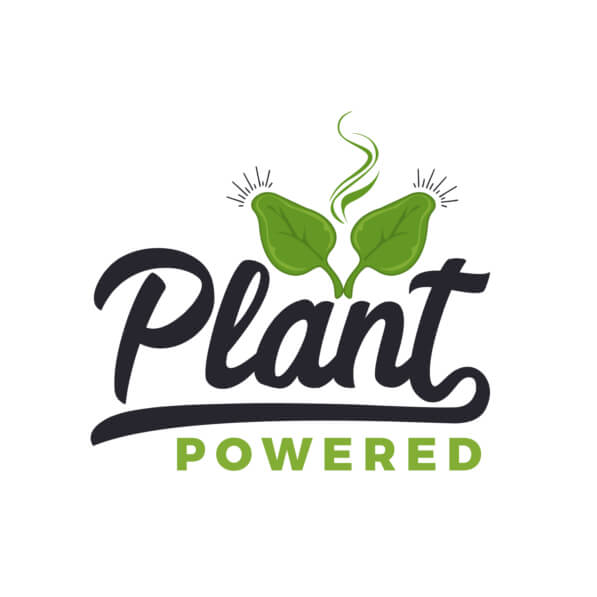 Download Plant Powered Logo with Green Leaf Quotes Online - Creative ...