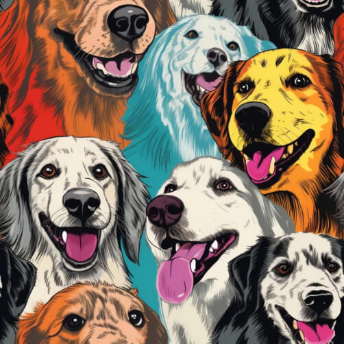 Download Seamless Pattern of Colorful Dachshund Dogs Patterns Online ...