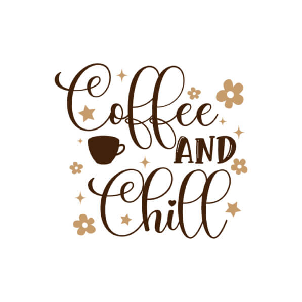 Download Coffee and Chill - Hand-drawn Coffee Cup with Stars Background ...