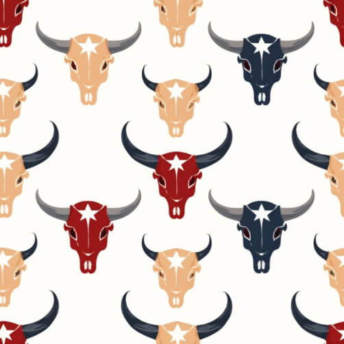 Download Seamless Pattern with Cow Skull, Roses, and Cactus Plants ...