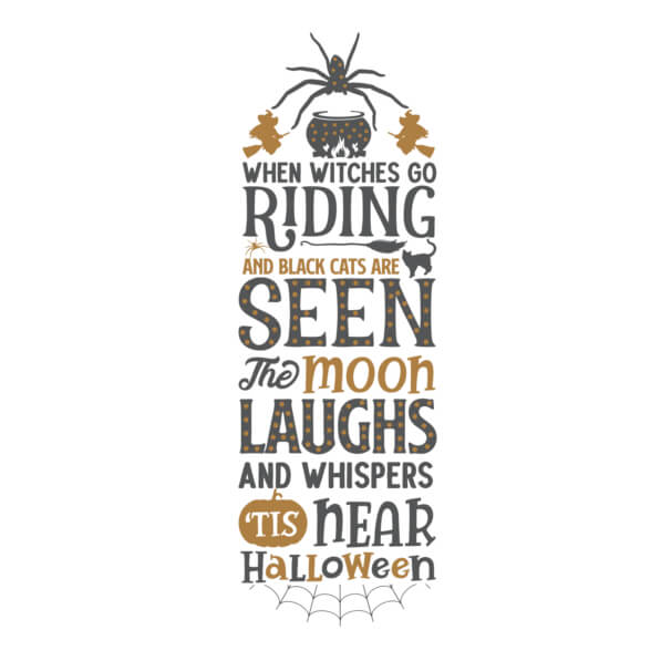 Download Spooky Halloween Poster with Witches and Bats Quotes Online ...