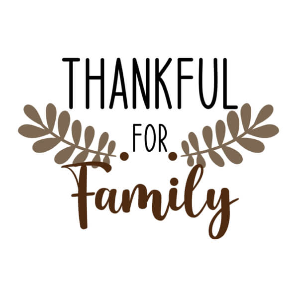 Download Thankful for Family Image with Brown Leaves on White ...