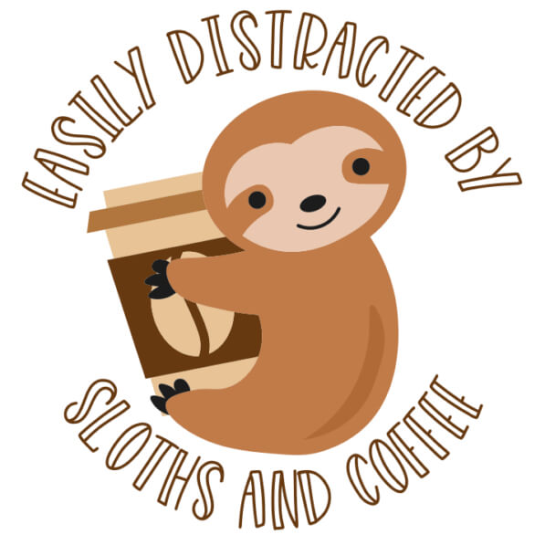 Download Cartoon Sloth with Iced Coffee Quotes Online - Creative Fabrica