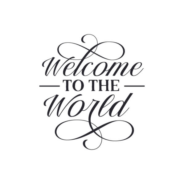 Download Welkom bij de wereld bord Quotes online op Creative Fabrica