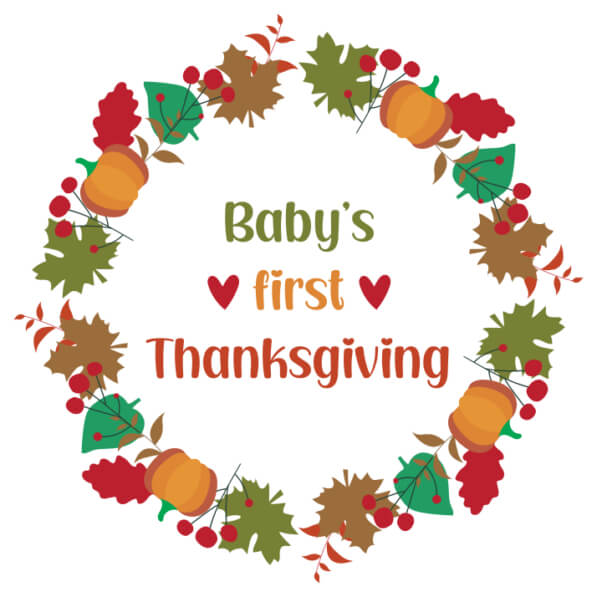 Download Baby's First Thanksgiving Card with Autumn Theme Quotes Online ...