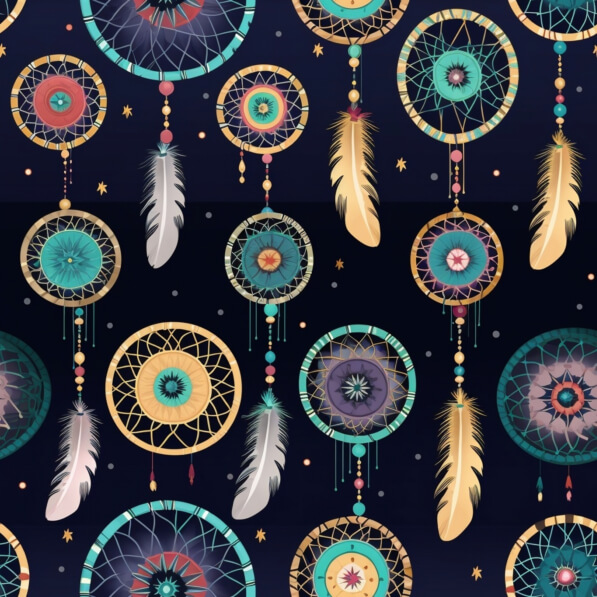 Download Colorful Dream Catcher Pattern Patterns Online - Creative Fabrica