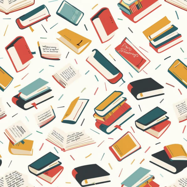 Download Colorful Book Pattern Patterns Online - Creative Fabrica