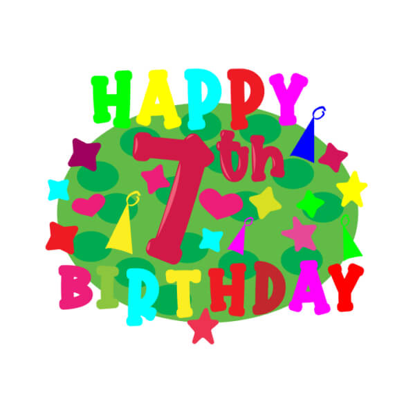 Download Happy 7th Birthday Celebration Quotes Online - Creative Fabrica