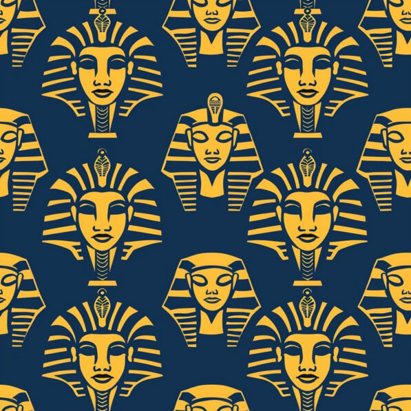 Download Seamless Egyptian Heads Pattern Patterns Online - Creative Fabrica