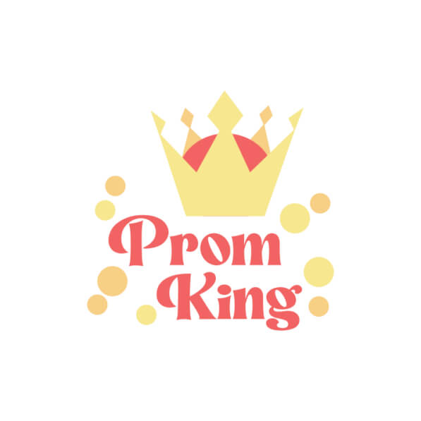 Download Prom King Logo on Orange Background Quotes Online - Creative ...