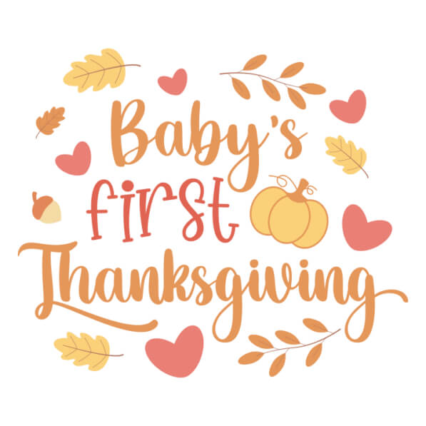 Download Baby’s First Thanksgiving Card with Fall Elements Quotes ...