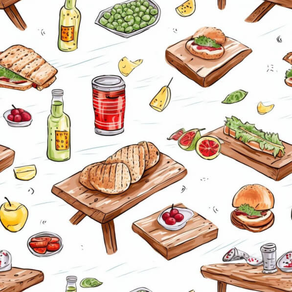 Download Hand-Drawn Food Seamless Pattern Patterns Online - Creative ...