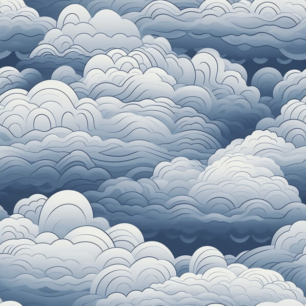 Download Seamless Pattern of Blue and White Clouds Patterns Online - Creative Fabrica