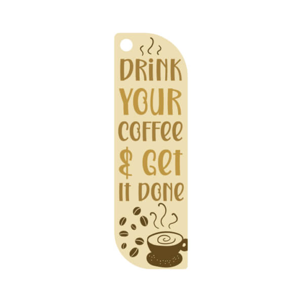 Download Motivational Bookmark with Coffee Cup Quotes Online - Creative ...
