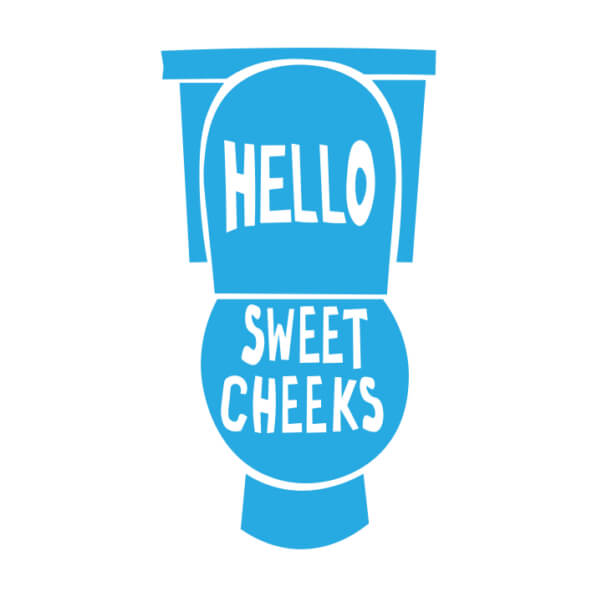 Baixe Hello Sweet Cheeks Toilet Logo Citações - Creative Fabrica