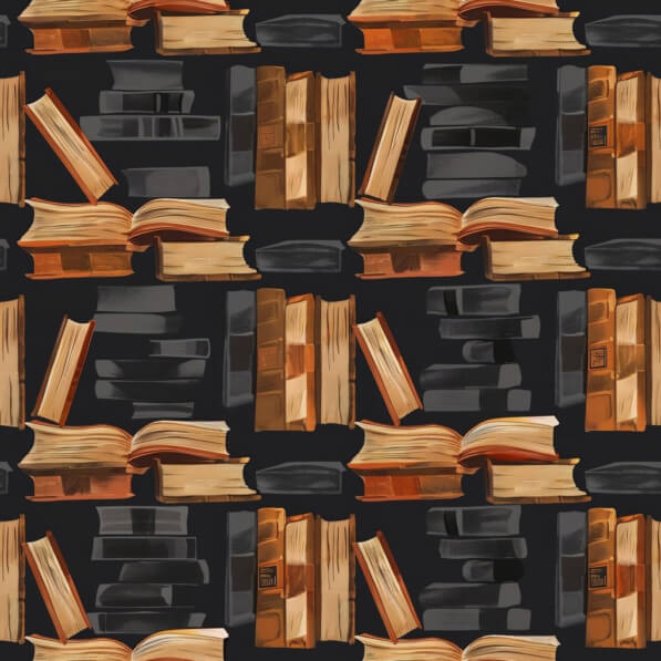 Download Seamless Pattern of Books on Black Background Patterns Online ...