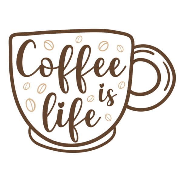 Download Coffee Cup with 'Coffee is Life' Quote Quotes Online ...