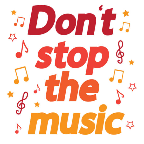 Download Artistic Poster: Don't Stop the Music Quotes Online - Creative ...