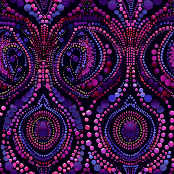 Download Seamless Pink and Purple Dots Pattern on Black Background ...