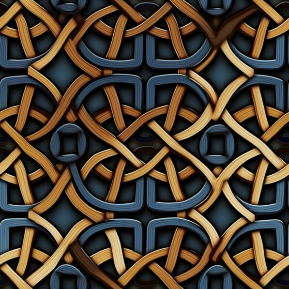 Download Celtic Knot Pattern in Blue, Brown, and Yellow Colors Patterns ...