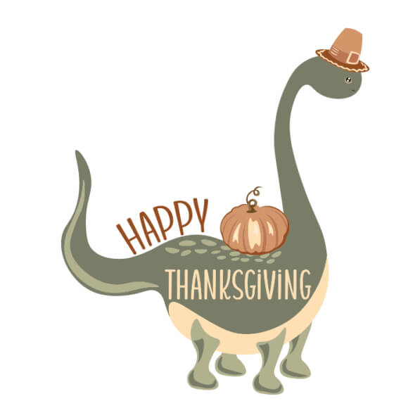 Download Happy Thanksgiving Dinosaur with Pumpkin Quotes Online ...