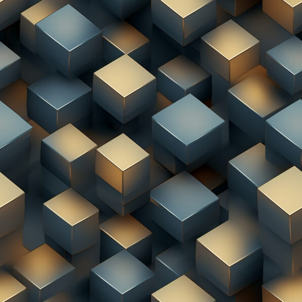 Download Blue, Gold, and Silver 3D Cube Pattern Patterns Online ...